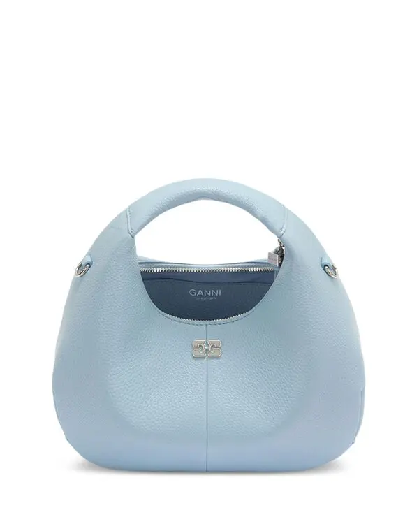 GANNI Mini Grained Hobo Bag