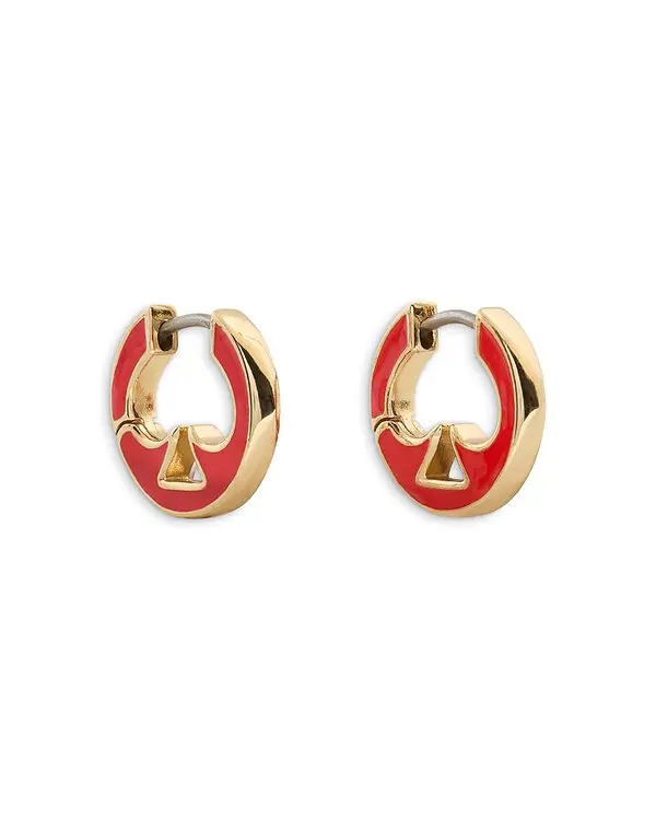 Kate Spade New York Everyday Spade Cut Out Spade Huggie Hoop Earrings - Hot Cinnamon