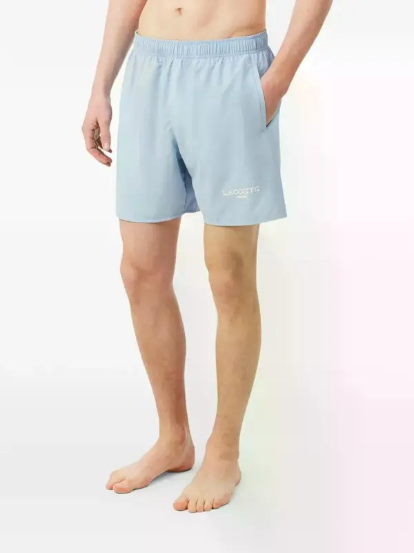 Lacoste Logo Print Swim Shorts