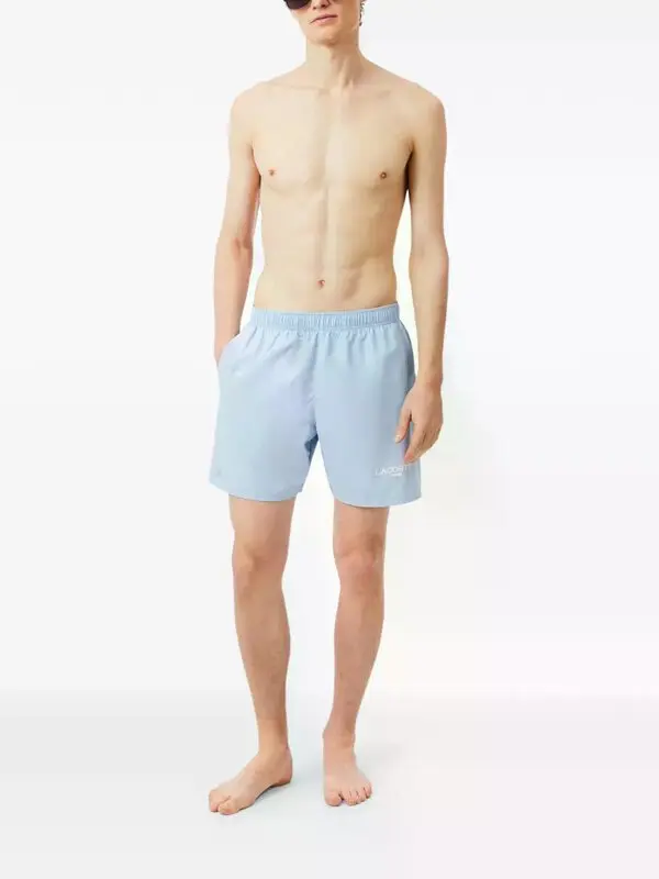 Lacoste Logo Print Swim Shorts