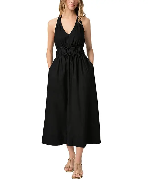 Paige Alysha Halterneck Midi Dress - Black