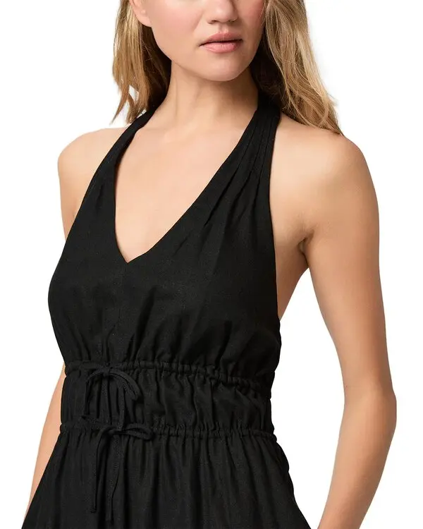 Paige Alysha Halterneck Midi Dress - Black