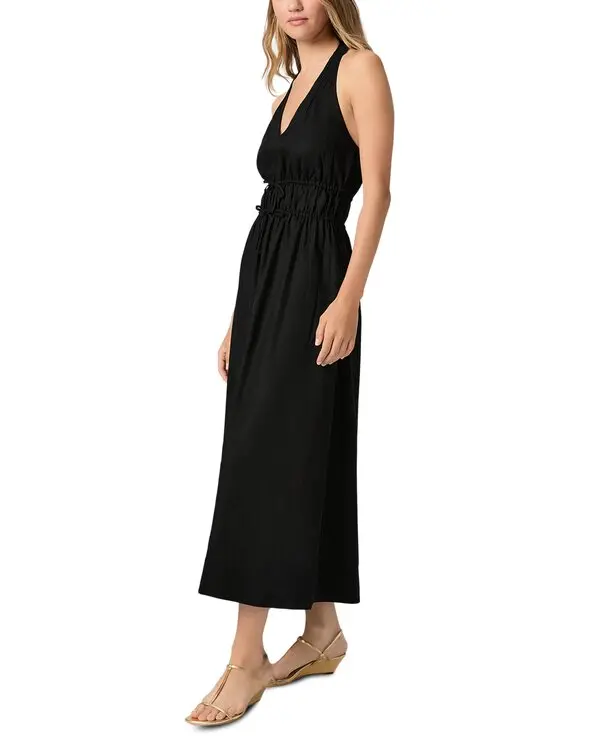 Paige Alysha Halterneck Midi Dress - Black