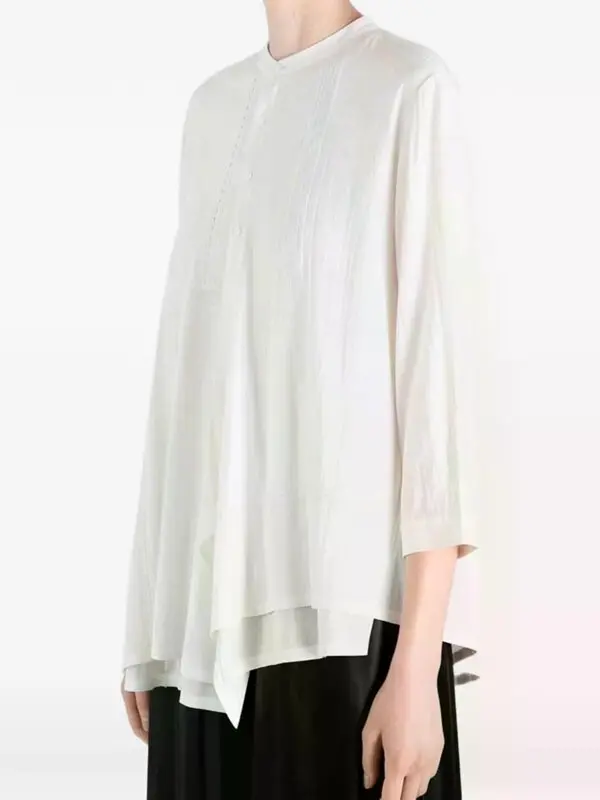 Y’s Asymmetric Lace-trim Shirt