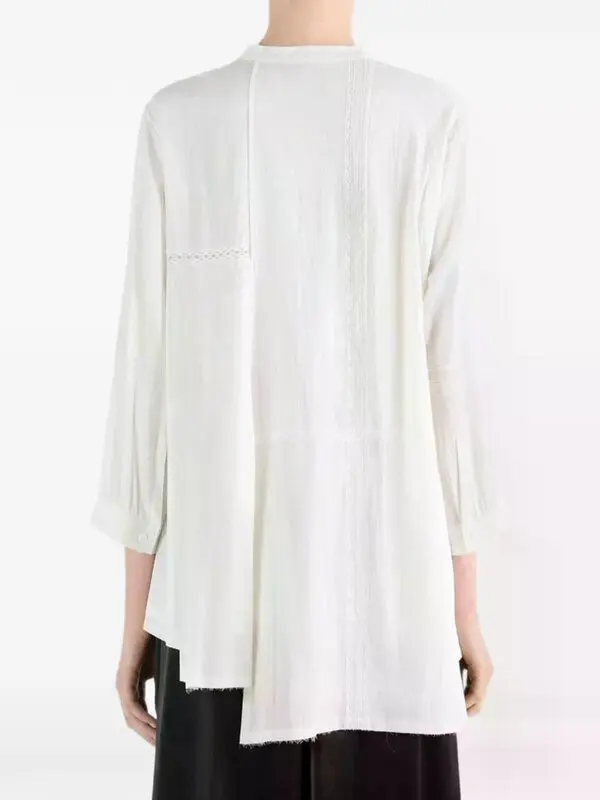 Y’s Asymmetric Lace-trim Shirt