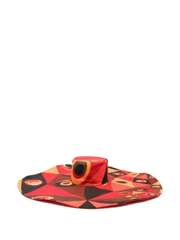 Emilio Pucci Iride Print Wide-brim Sun Hat - Orange