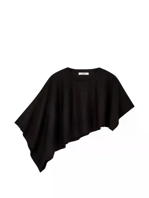 STUDIO TOMBOY Asymmetric Hem Cape - Black