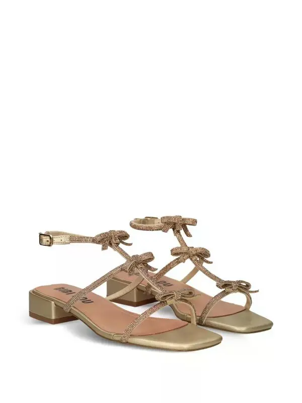 BIBI LOU Poline Bow Detail Sandals - Gold