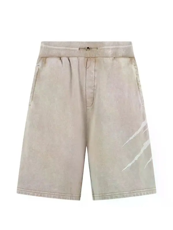 PLEIN SPORT Washed Crackle-scratch Shorts