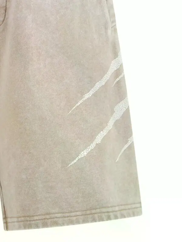 PLEIN SPORT Washed Crackle-scratch Shorts