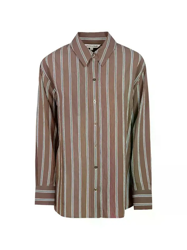 Veronica Beard Striped Long-sleeve Shirt