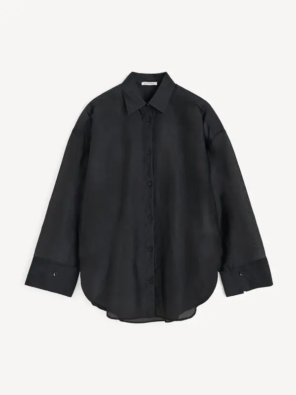 BY MALENE BIRGER Derris Silk Organza Shirt - Black