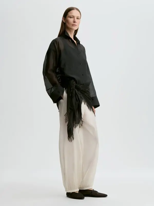 BY MALENE BIRGER Derris Silk Organza Shirt - Black