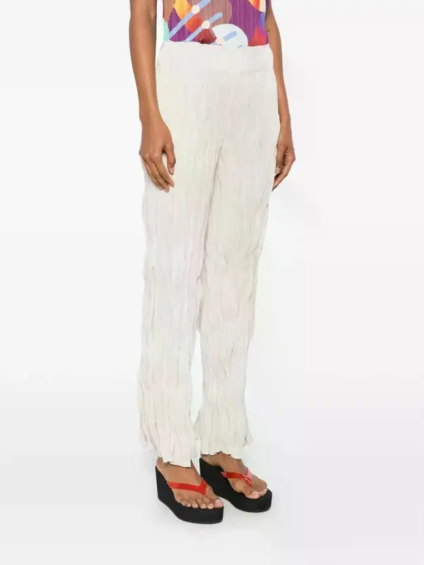 GONGDID DESIGN Crinkled Finish Elasticated Waist Trousers
