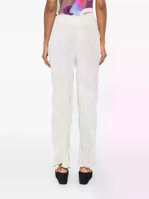 GONGDID DESIGN Crinkled Finish Elasticated Waist Trousers