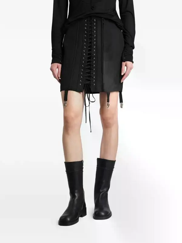 ANGELICA MONTINI Ottavia Corset Mini Skirt - Black