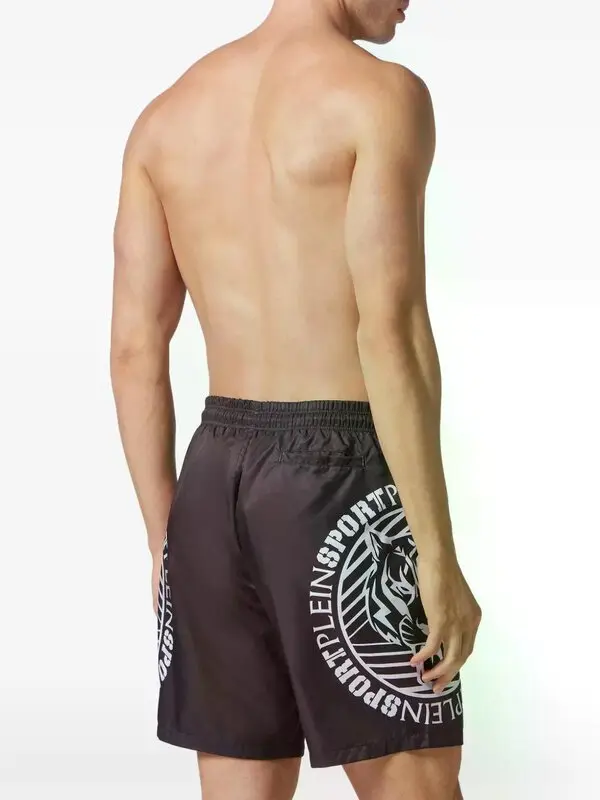 PLEIN SPORT Logo Tiger Swim Trunks