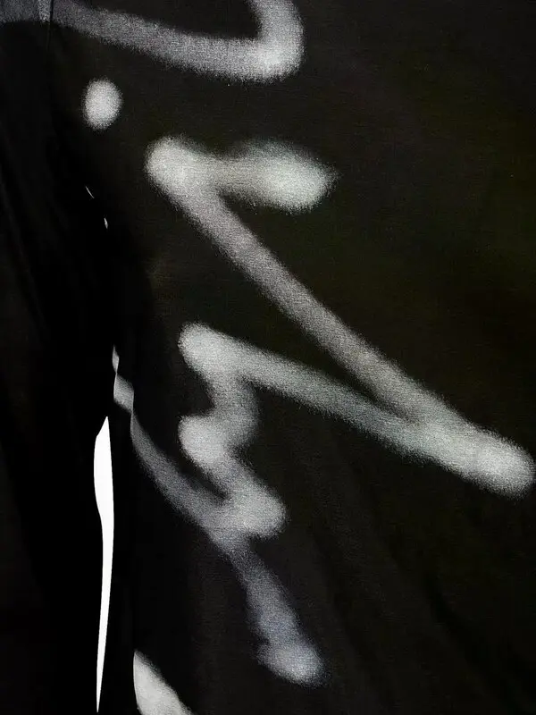 Yohji Yamamoto Graffiti Print Long Sleeve T-shirt