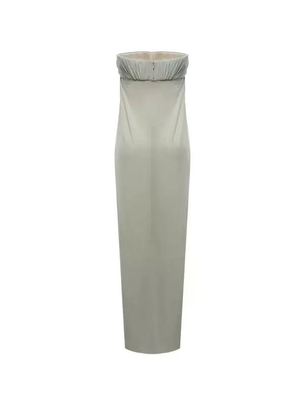 Alberta Ferretti Ruched Strapless Dress