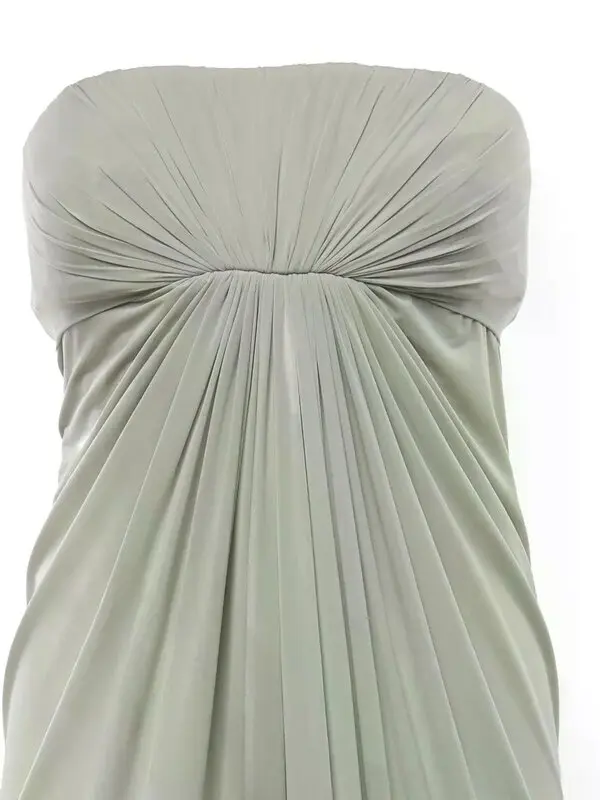 Alberta Ferretti Ruched Strapless Dress
