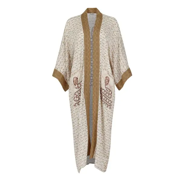 Henelle Brown / Gold / Rose Gold Death Valley Kimono - Brown/gold/rose Gold