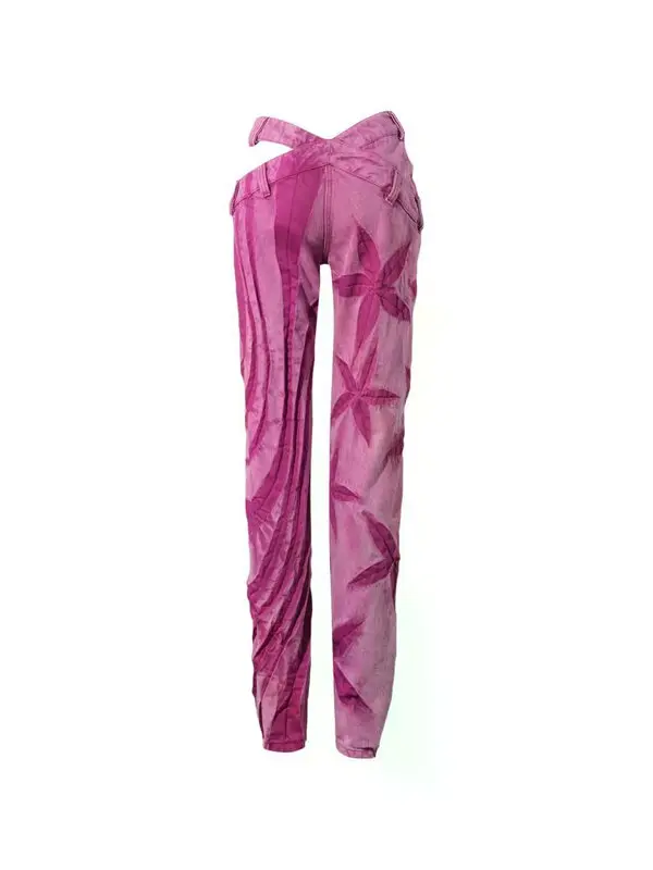 MASHA POPOVA Asymmetrical Bias-cut Jeans - Pink