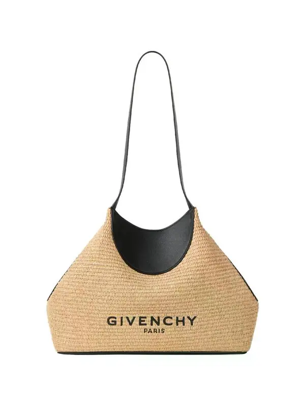 Givenchy Small Logo-print Woven Shoulder Bag - Brown