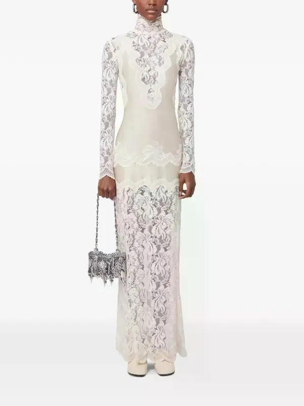 Rabanne Lace-panelled Maxi Dress