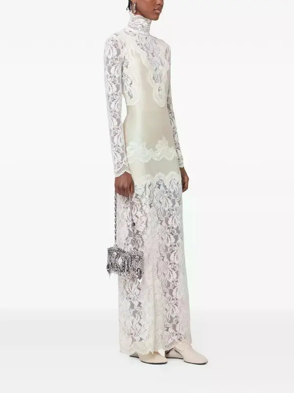 Rabanne Lace-panelled Maxi Dress