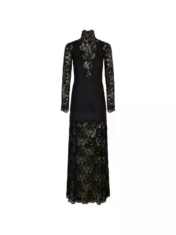 Rabanne Lace-panelled Maxi Dress - Black