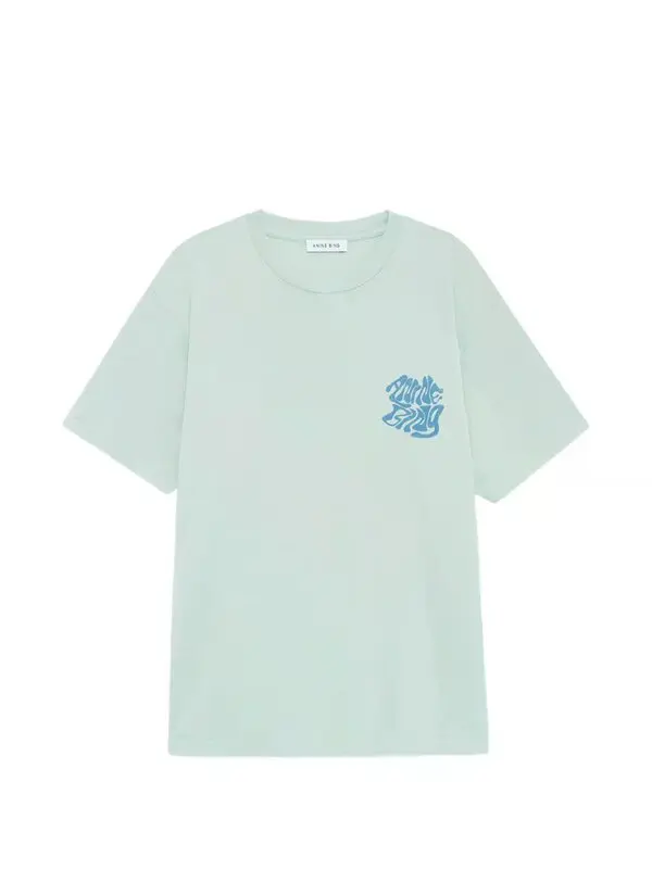 ANINE BING Cade Logo Print T-shirt - Green