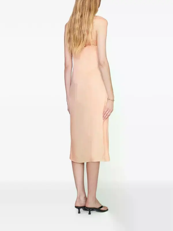 ANINE BING Carissa Lace-trim Midi Dress - Orange