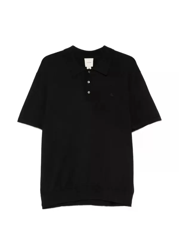Calvin Klein Short-sleeve Logo-embroidered Polo Shirt - Black