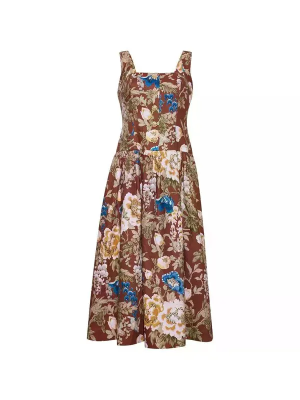 Cara Cara Feliz Floral-print Midi Dress