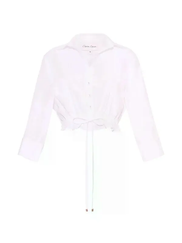 Cara Cara Oscar Drawstring Hem Shirt - White