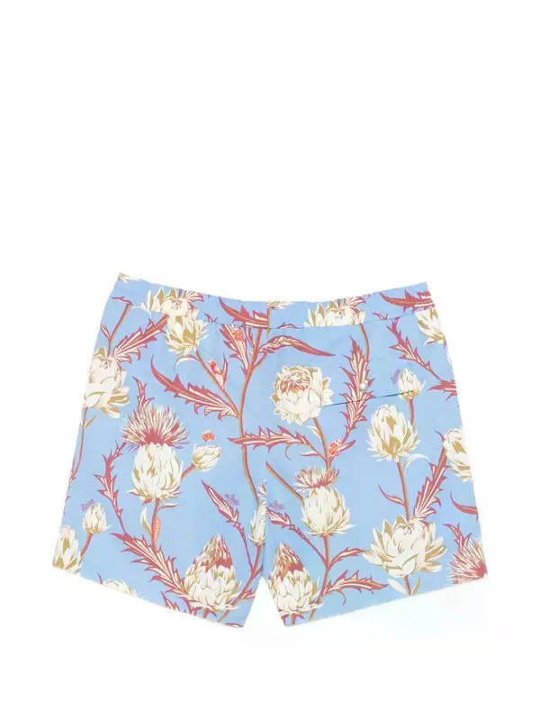 Loewe X Paula's Ibiza Floral-print Swim Shorts - Blue