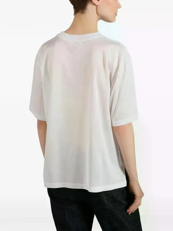 SLOWEAR Flower Embroidery T-shirt