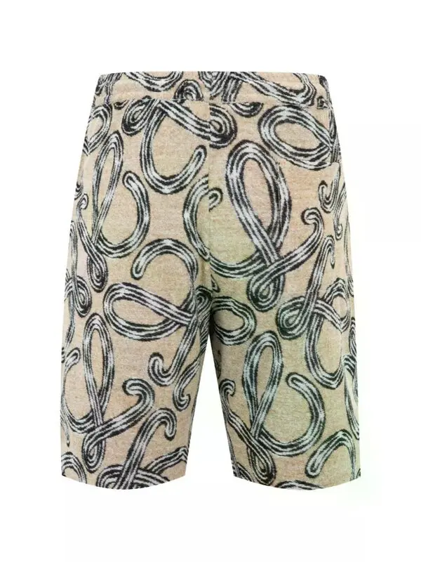 Loewe Anagram Pattern Drawstring Shorts