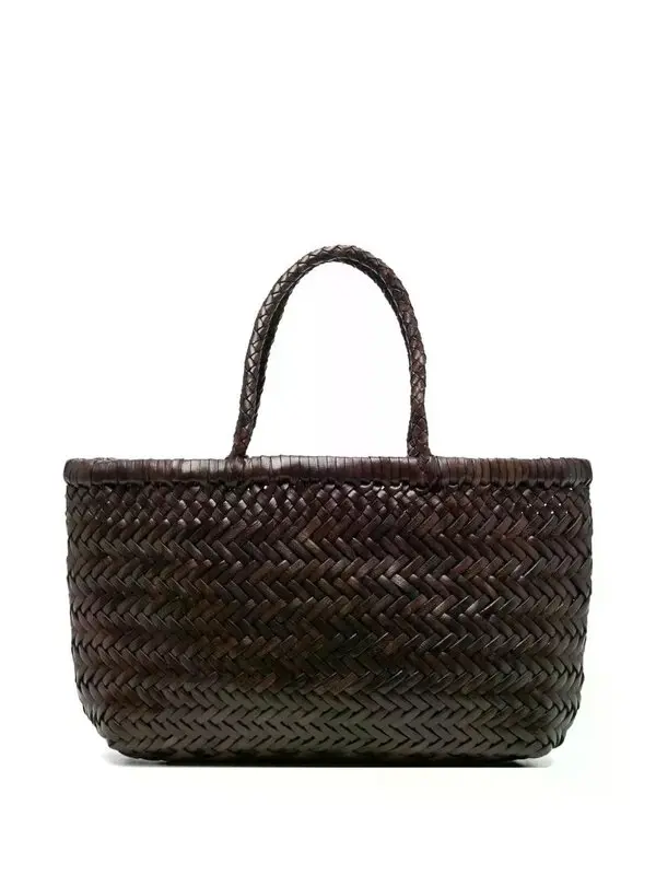 Dragon Diffusion Woven Leather Tote Bag - Brown