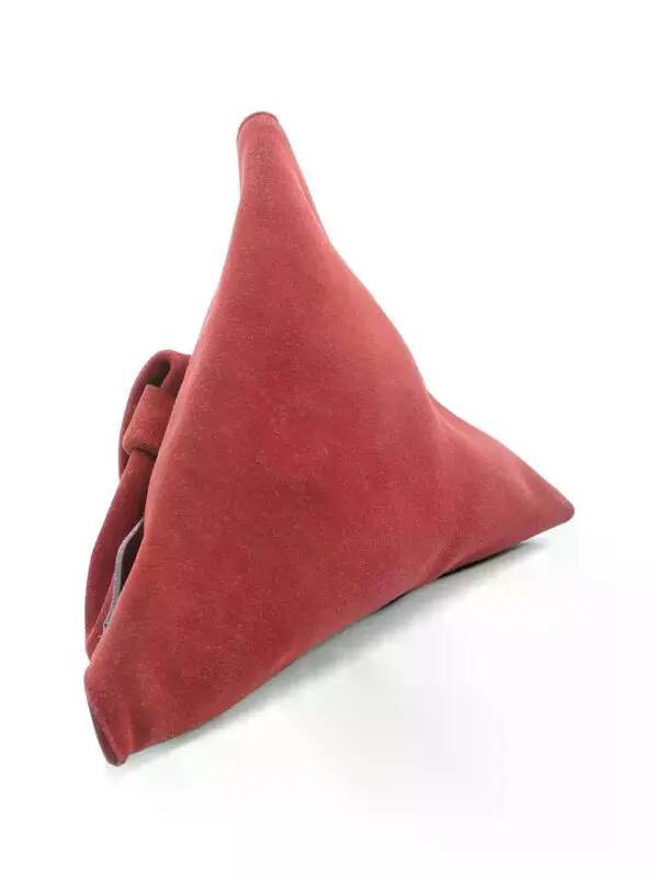 Loewe Anagram Suede Clutch Bag - Red
