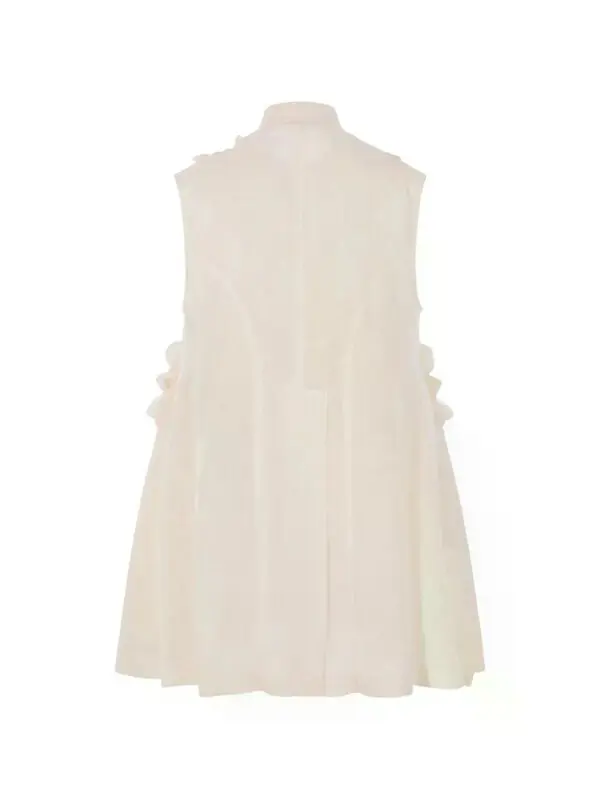 COMME DES GARÇONS TAO Beige Sheer Floral Appliqué Dress - Neutrals
