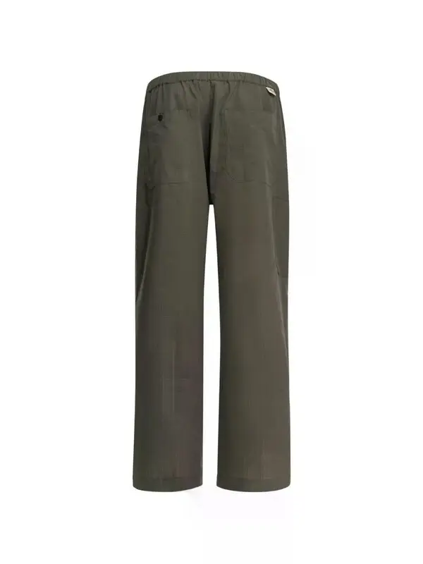 DANTON Pleated Ripstop Trousers - Grey