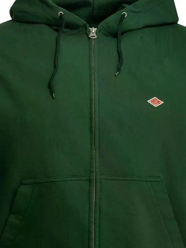 DANTON Logo Patch Zip-up Hoodie