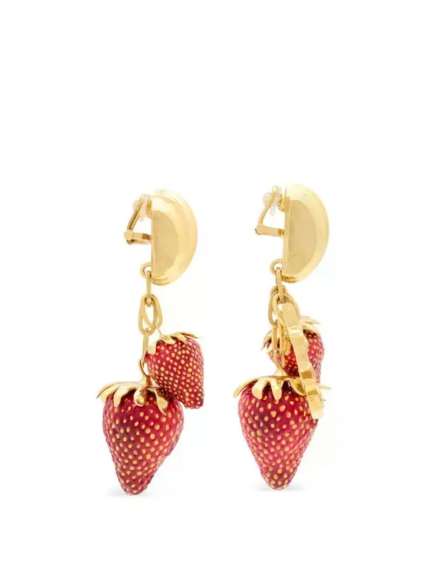 Saint Laurent Cassandre Strawberry Drop Earrings