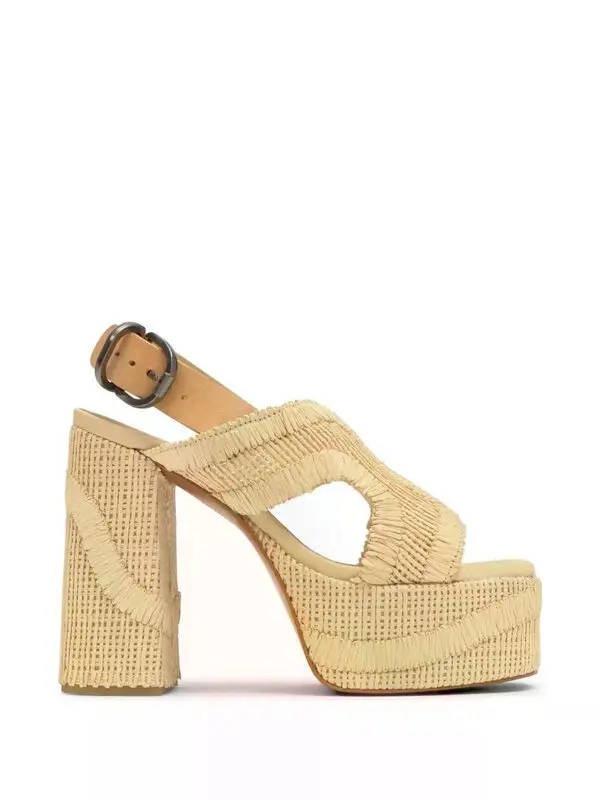 CastaÑer Francina Woven Platform Sandals - Neutrals
