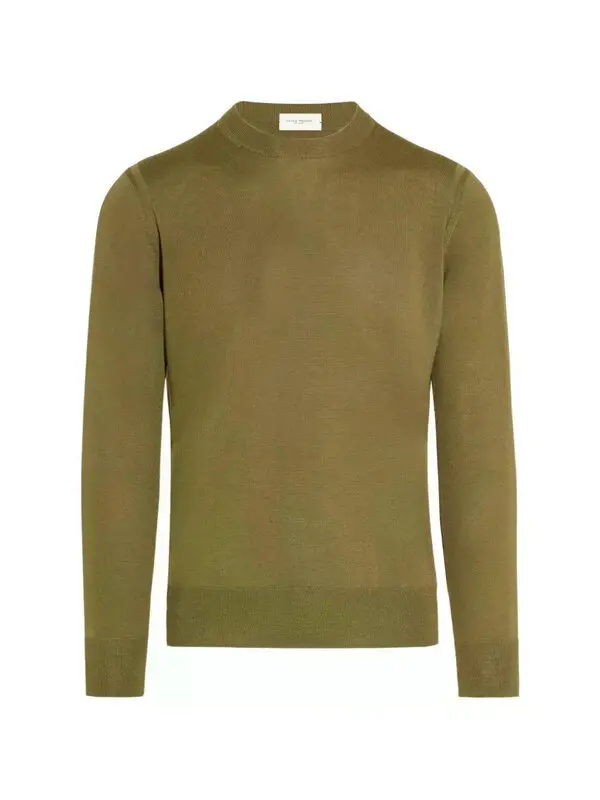 PAOLO PECORA Merino Wool Crew Neck Sweater - Green
