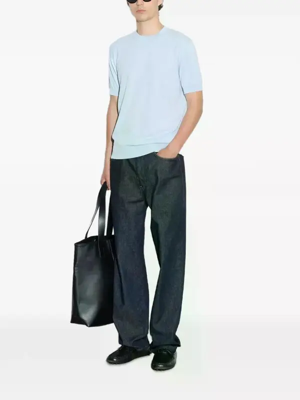PAOLO PECORA Short Sleeve Cotton Sweater
