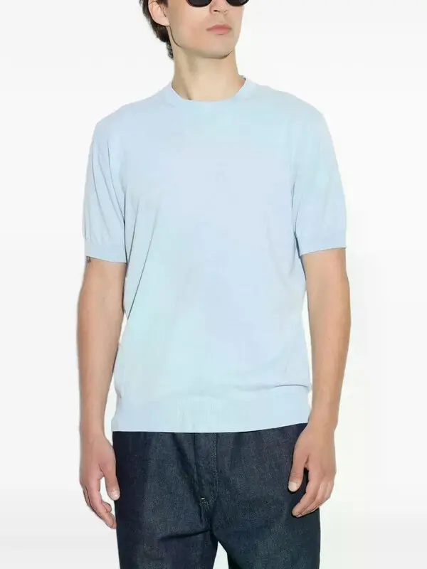 PAOLO PECORA Short Sleeve Cotton Sweater