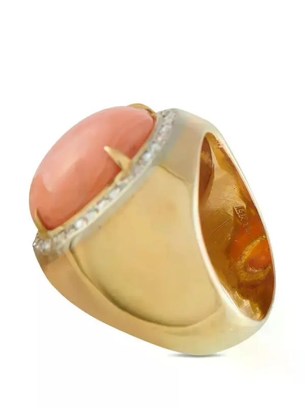 LB EXCLUSIVE Coral And Diamond Ring