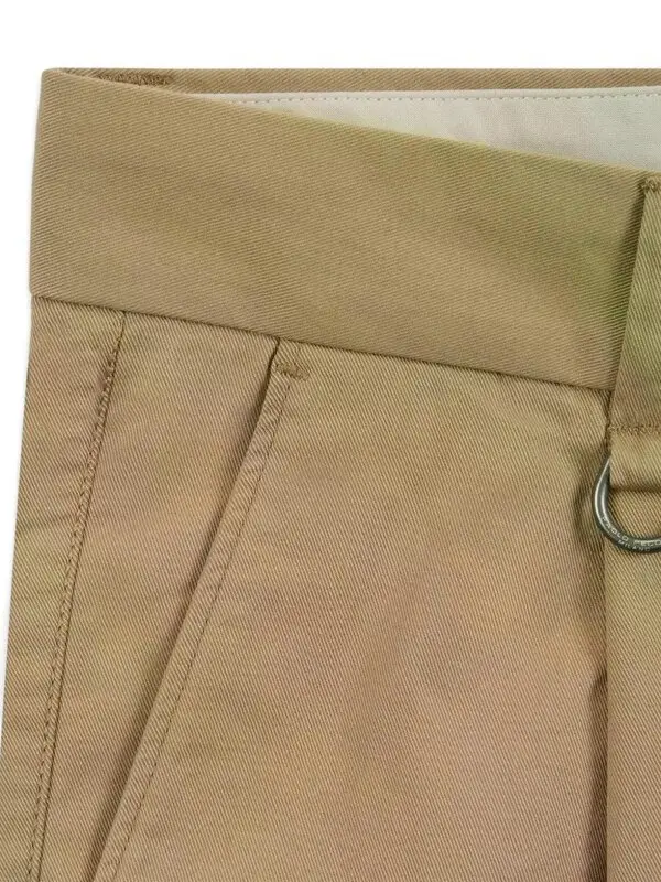 PAOLO PECORA Pleated Turn-up Trousers